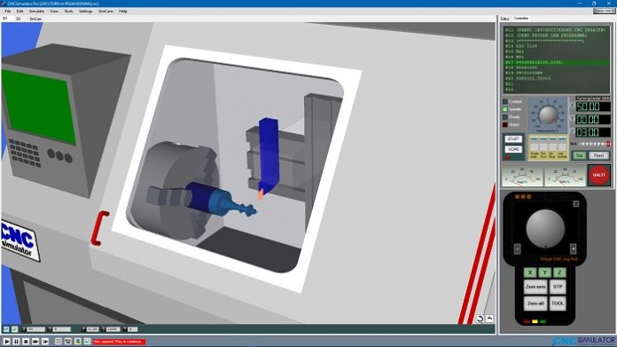 CNC Simulator voor programmeerscholing op 3D virtuele draai- en ...